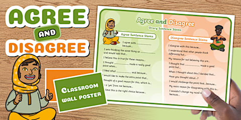 Agreement and Disagreement Oracy Sentence Stems Poster