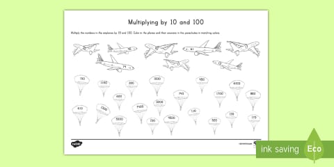 Fifth Grade Summer Math Mission Control Powers of 10 Riddles Worksheet