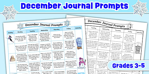 Daily Journal Prompts for First Week Back at School