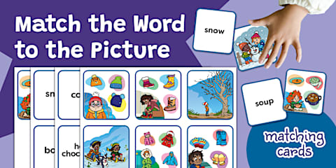 Let's Look at Summer Word and Picture Matching Cards