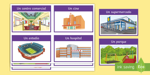 Places in Town Flashcards - Spanish