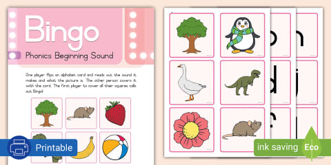 Preschool: Literacy: Sound Bingo - Initial Letter Sound