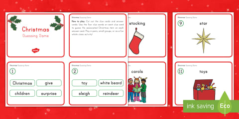 'Twas the Night Before Christmas Vocabulary Matching Cards