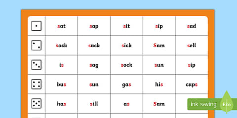 Phase 2 l Phoneme Roll and Read Mat