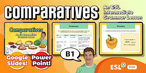 ESL Comparatives Multiple Choice Game [Kids, A2]