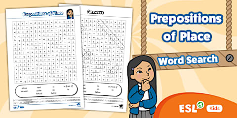 Prepositions of Place: Cut and Stick Game
