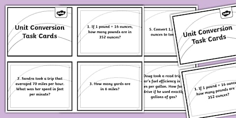 Metric Measurement Word Problems Task Cards