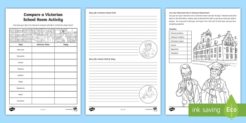 LKS2 Victorian School Life Reading Comprehension Activity