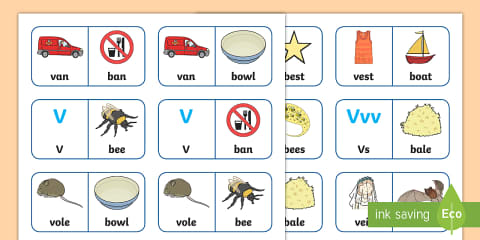 ‘d’ and ‘g’ Minimal Pairs Dominoes