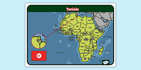 Tunisia Facts Display Poster