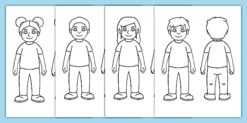 Child's Body Map Template