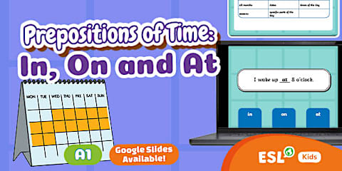 Large English Classes Lesson Pack: Prepositions of Time