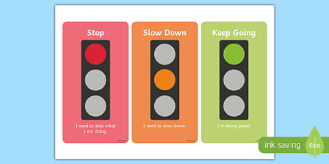Traffic Light Impulse Control Posters and Cards
