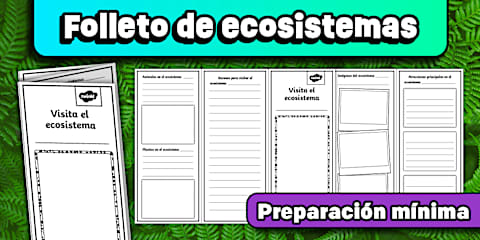 Ficha técnica de ecosistemas y preguntas de vocabulario para cuarto grado