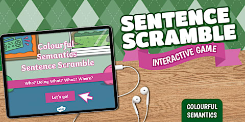 Space Sentence Building Interactive Game