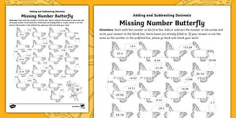 Sixth Grade Math Basic Skills Decimal Operations Review Practice Worksheet