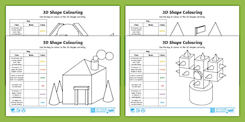 Faces Edges and Vertices of 3D Shapes | Twinkl | Maths KS1
