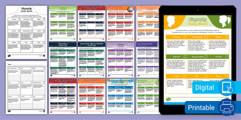 Tsunami Choice Board for 6th-8th Grade