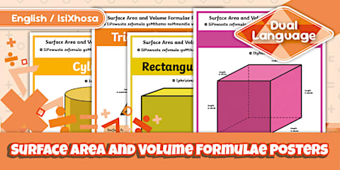 Grade 7 Maths - Term 2 - Surface Area and Volume Formulae Posters ...
