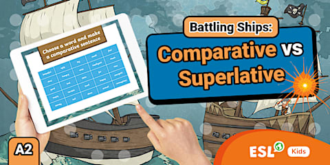 ESL Comparatives and Superlatives Snakes and Ladders Board Game [Kids, A1]