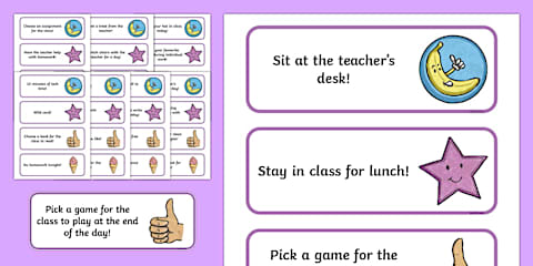 Cookie Jar Class Reward Incentive Poster and Cards