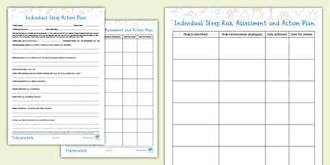 Sleep Chart With Time Checks ECE