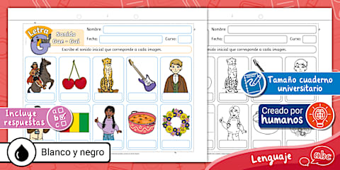 Examen competencial de Primer ciclo: Lengua castellana - Palabras con ...