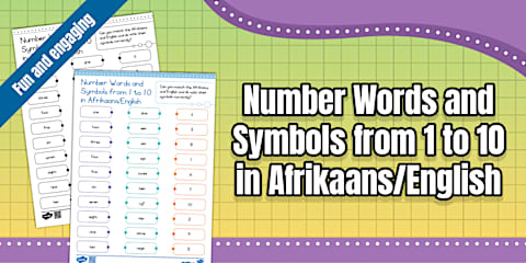 Grade R Maths - Number Names and Numbers - Activity Cards 1-10 (CAPS ...