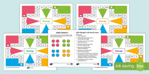 Split Digraphs Phonics Phonopoly Board Game