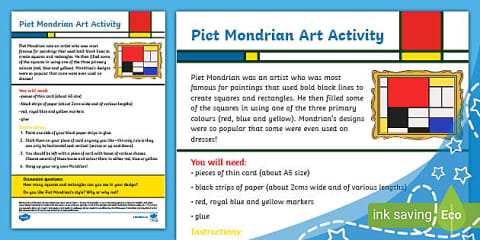 Mondrian-Inspired 2D Shape Templates