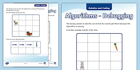 Grade R Robotics and Coding - Term 4 - Coding - Worksheet: Debugging ...