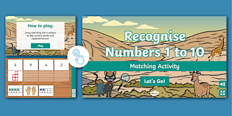Numbers 1 to 10 EYFS Maths Sequencing Game
