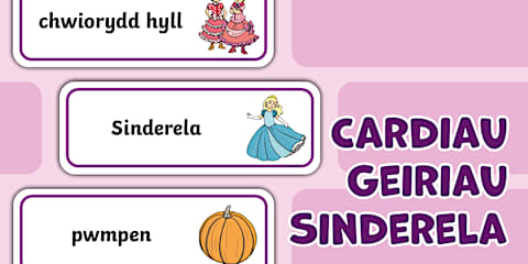 Baneri Bach Croeso i'r Llyfrgell