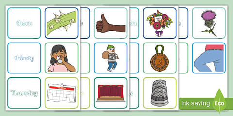 ch Sound Word and Picture Matching Cards