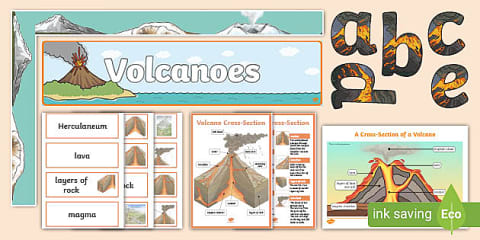 Large Volcano Display Cut-Out