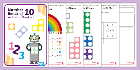 Friends to 10 Rainbow Worksheet