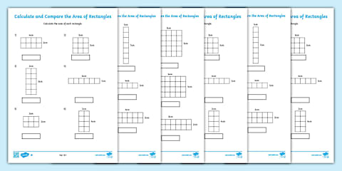 Area of a Rectangle Worksheets