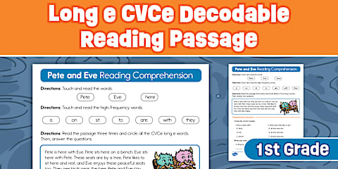 Second Grade Reading Passages with Multisyllablic Silent e Compound Words