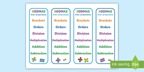BIDMAS Poster | Order of Operations | Beyond