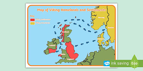 Vikings Settlements Map Worksheet