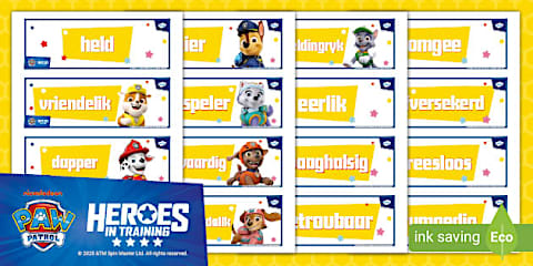 PAW Patrol: 'PAW-some Friend' Friendship Award Certificate