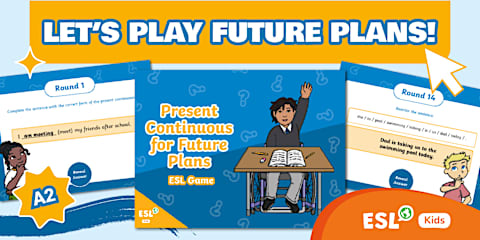 ESL Present Continuous for Talking About the Future Activity Sheet ...