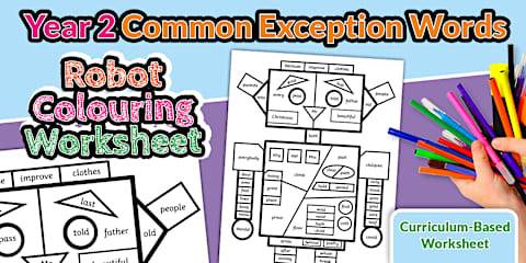 Year 2 Common Exception Words Practice Worksheet Pack