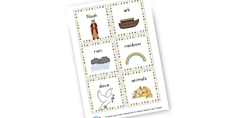 Noahs Ark Dictionary Word Cards - dictionary, word, cards, ark
