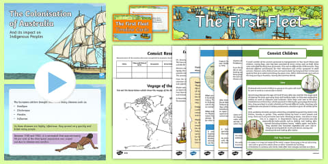 The First Fleet Mapping the Voyage Differentiated Worksheet