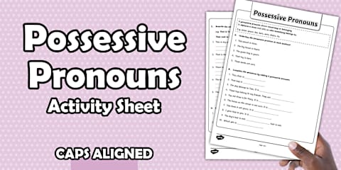 Using Personal and Possessive Pronouns Worksheets