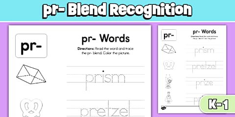 cl- Blend Practice Worksheet for K-1st Grade