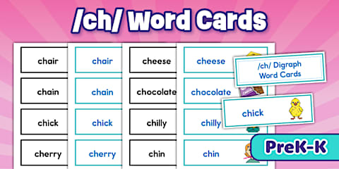 -ck Digraph Word Cards