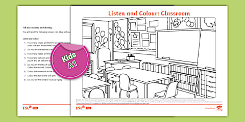 ESL Listen and Colour: Clothes [Kids, A1]