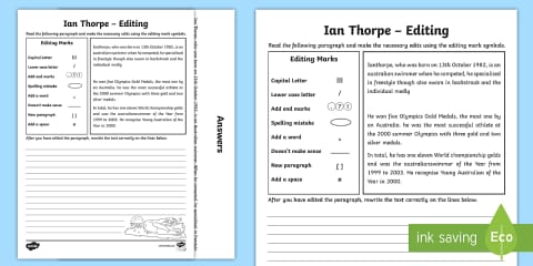 The Solar System Editing Passages Worksheet